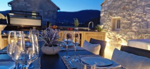 Villa Deluxe, casa de banho privativa, vista para o oceano | Terraço/pátio interior