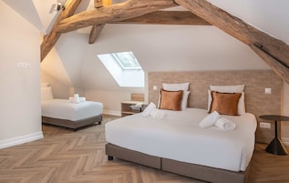 Apartamento Deluxe | Roupa de alta qualidade, camas de colchão viscoelástico