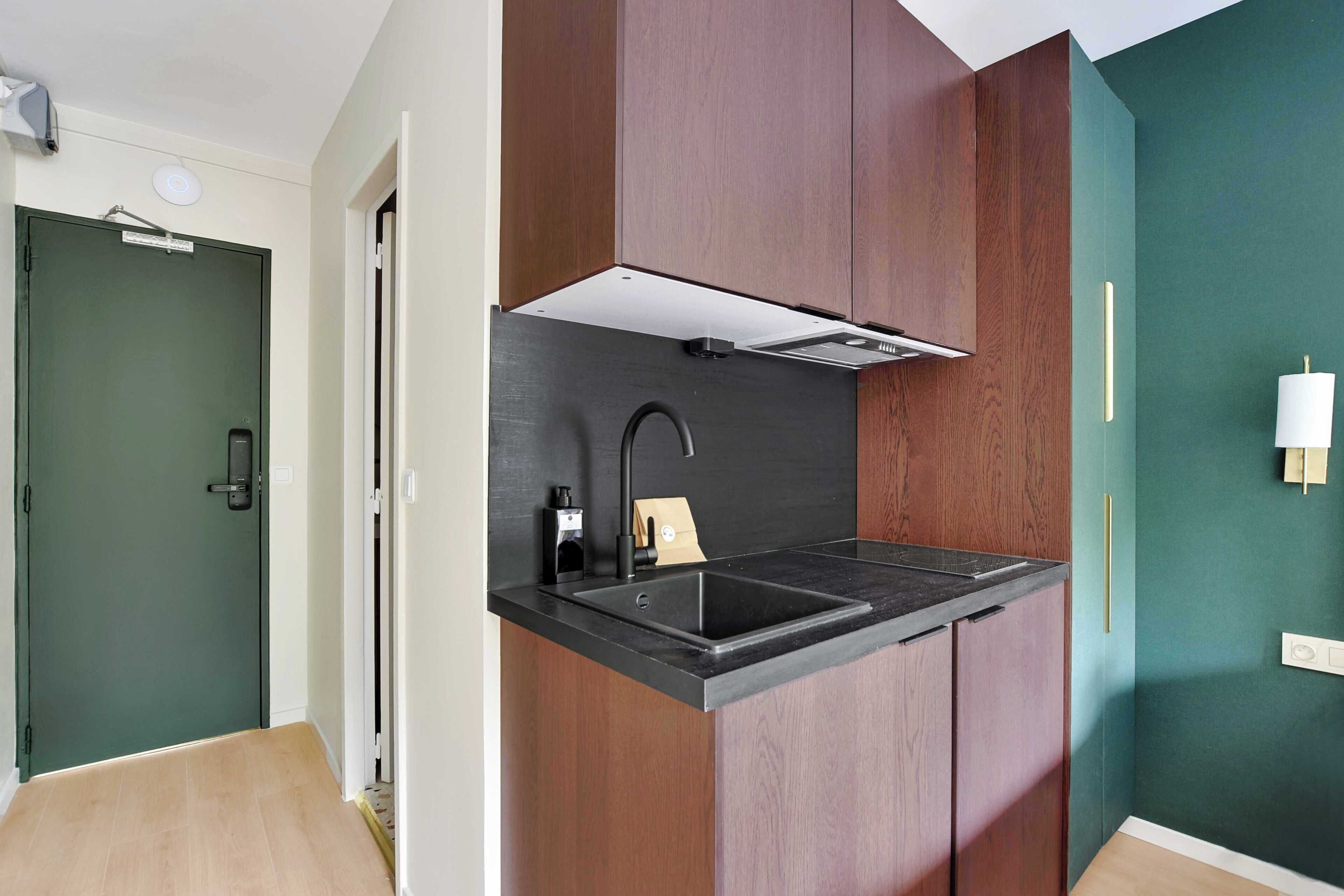 Estúdio Cidade | Cozinha privada | Uma máquina de café expresso, uma chaleira elétrica 