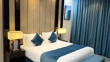Suíte júnior, vista para a montanha | 2 quartos, roupas de cama antialérgicas, camas com colchões pillow-top
