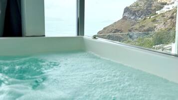 Quarto Duplo Deluxe, banheira de hidromassagem grande, vista para o mar | Vista do quarto