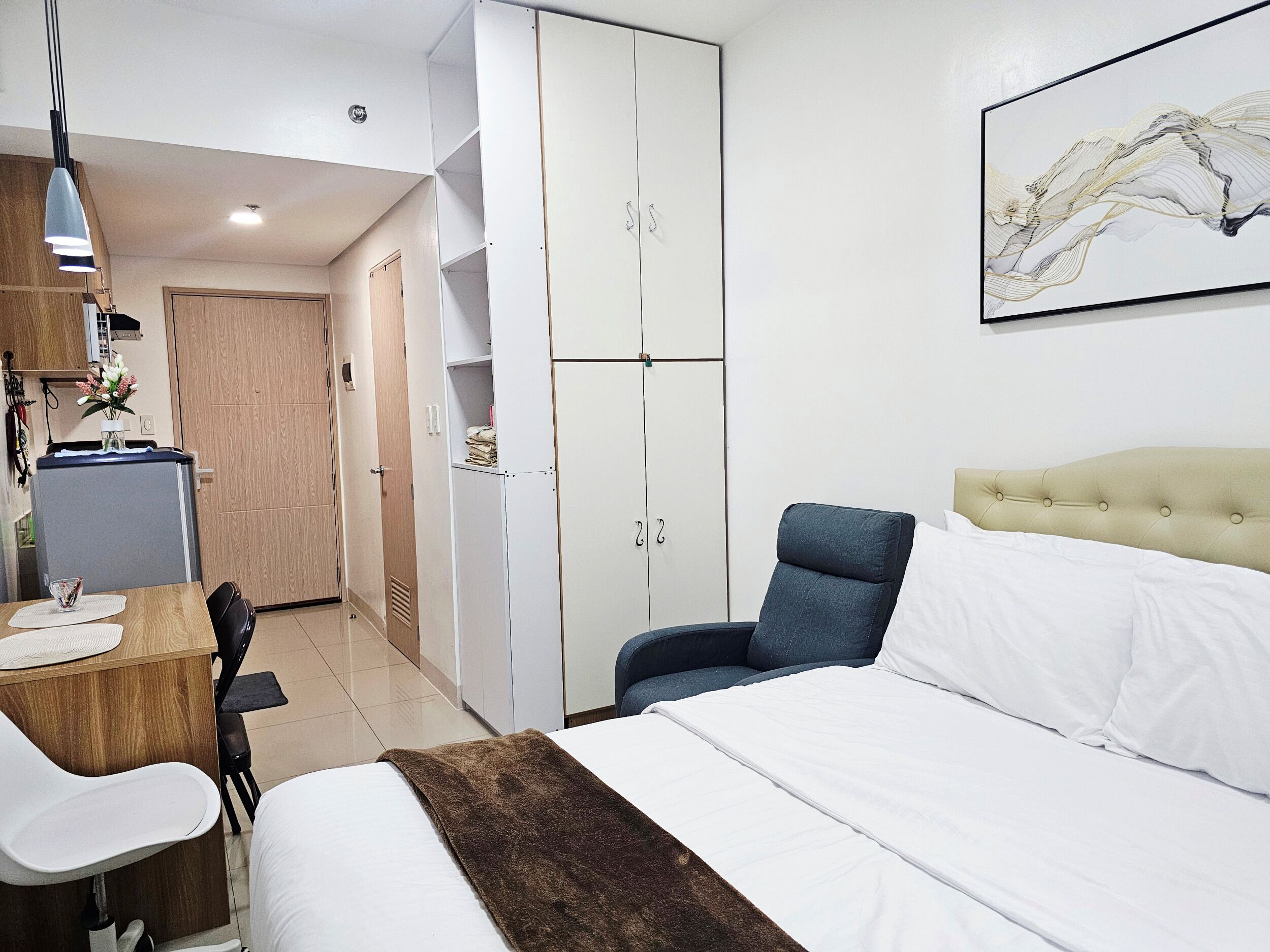 Estúdio Standard, 1 cama queen-size, Vista para a cidade | Roupa de alta qualidade, edredões de penas 