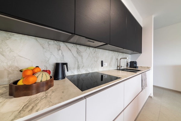 Apartamento Comfort | Cozinha privada | Um frigorífico, um micro-ondas, um forno, uma placa de cozinha