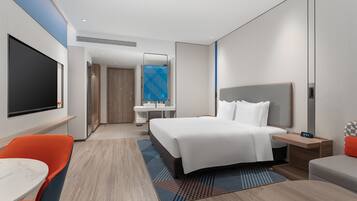 Quarto, 1 cama king-size, acessível | Wi-fi grátis, roupa de cama fornecida