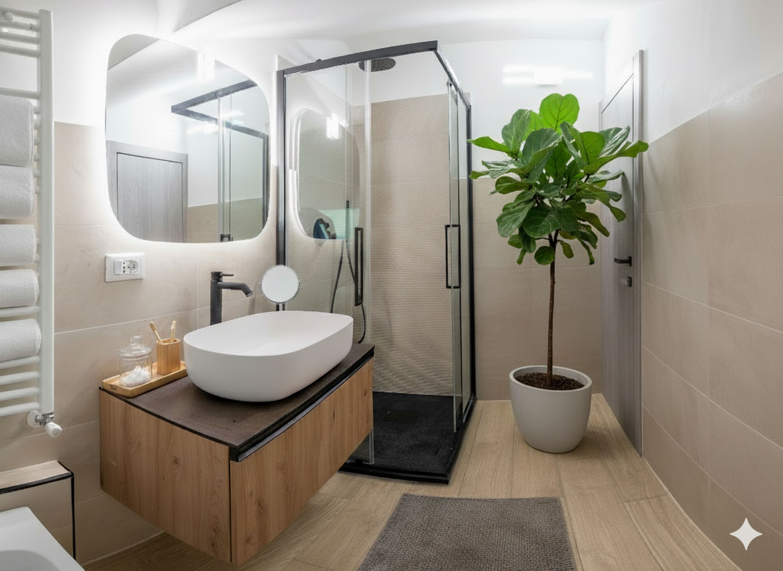 Condo urbano | Banheiro | Chuveiro, secador de cabelo, bidê, toalhas de banho