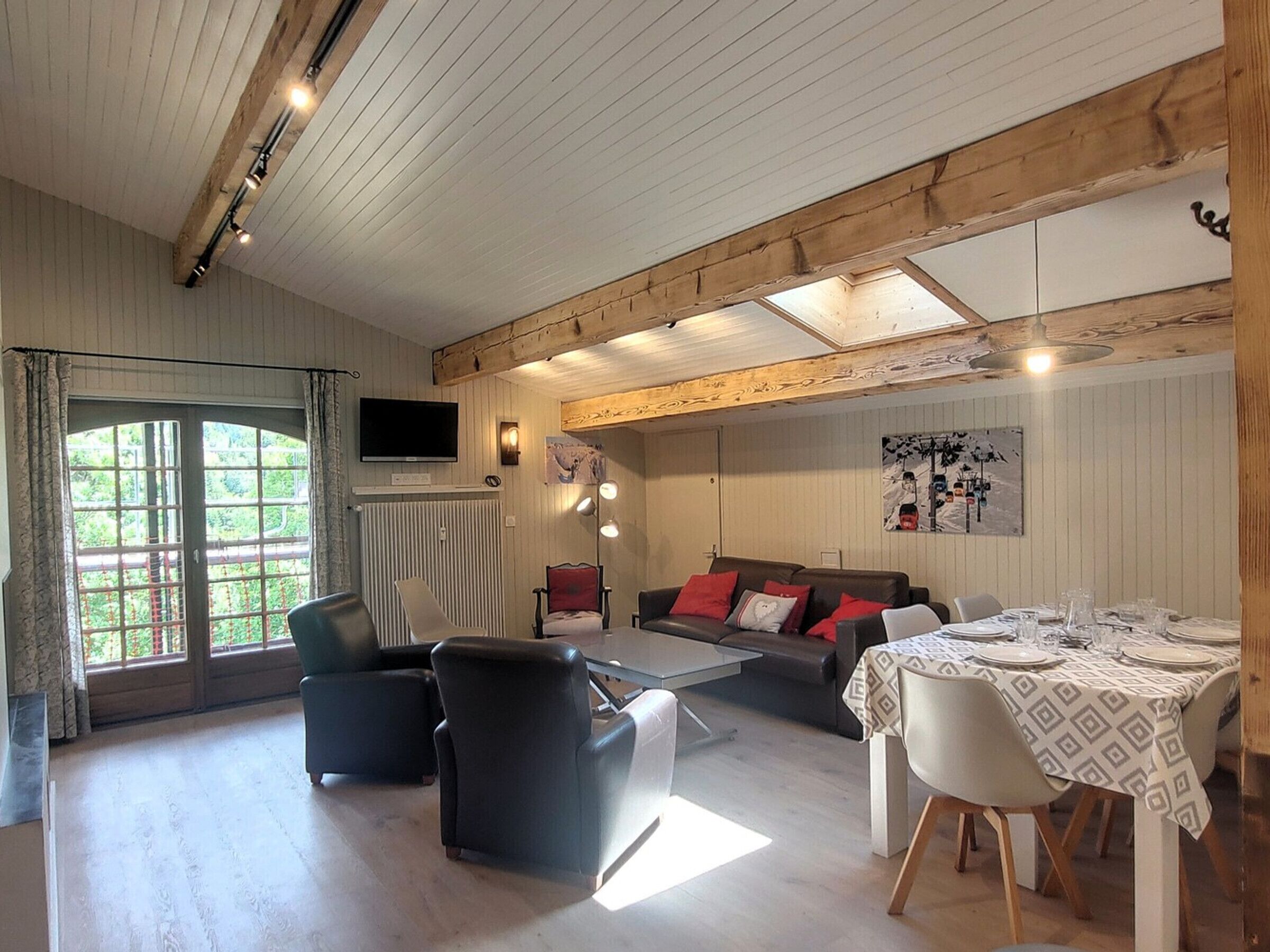 Renovated Penthouse For 6 With Balcony And Fireplace - Les Gets