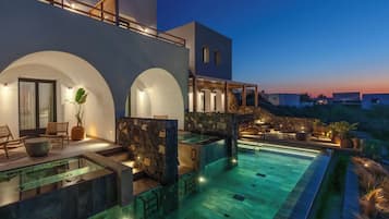 Quarto Exclusivo, banheira de hidromassagem, vista para o mar | Terraço/pátio interior