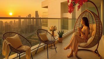 Apartamento Deluxe, varanda, vista para o canal | Varanda