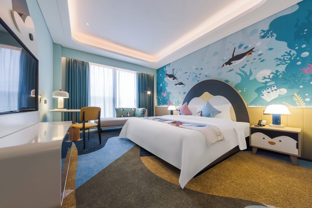 Quarto solteiro premier, vista para a cidade | Roupas de cama premium, frigobar, cofres nos quartos