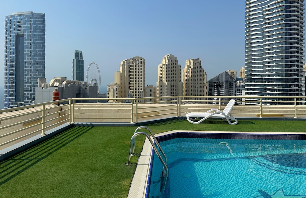 Studio W Balcony &Rooftop Pool In Marina - Dubai Marina