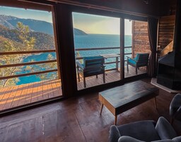 Papatya Evi | Vista para praia/oceano