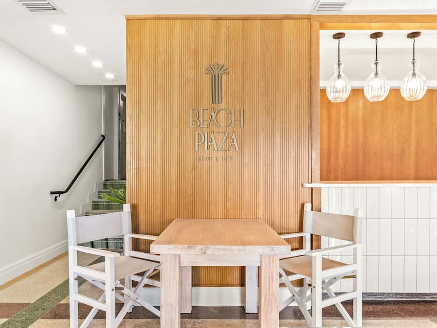 Área de estar no saguão