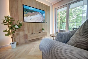 Apartamento conforto, vista para o parque | Individualmente decorados, individualmente mobiliados, Wi-Fi de cortesia