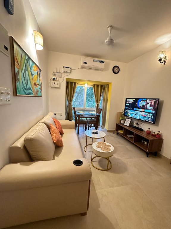 1 Bhk Apartment Fully Furnished Apartment With Ac, Wifi In Siolim - Goa