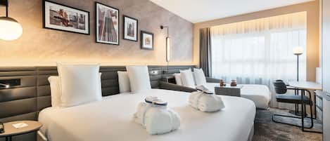 Quarto executivo, 1 cama King e sofá-cama