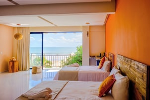 Quarto casal luxo, sacada | Roupas de cama de algodão egípcio, roupas de cama premium