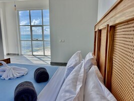 Quarto Superior, vista para o mar | Lençóis de algodão egípcio, roupa de alta qualidade 