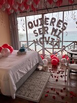 Quarto Duplo Standard, varanda, vista para o mar | Com decoração personalizada, com mobília individualizada 