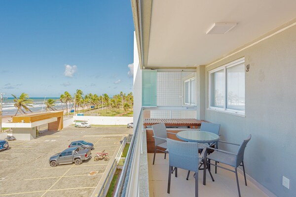 Pfl04 Apto Beira Mar Praia Do Flamengo - Lauro de Freitas