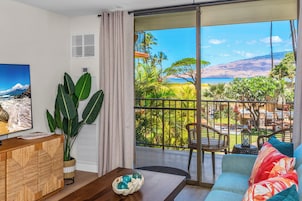 Apartamento de Luxo em Condomínio Fechado, vista para o oceano | Sala | Smart TV