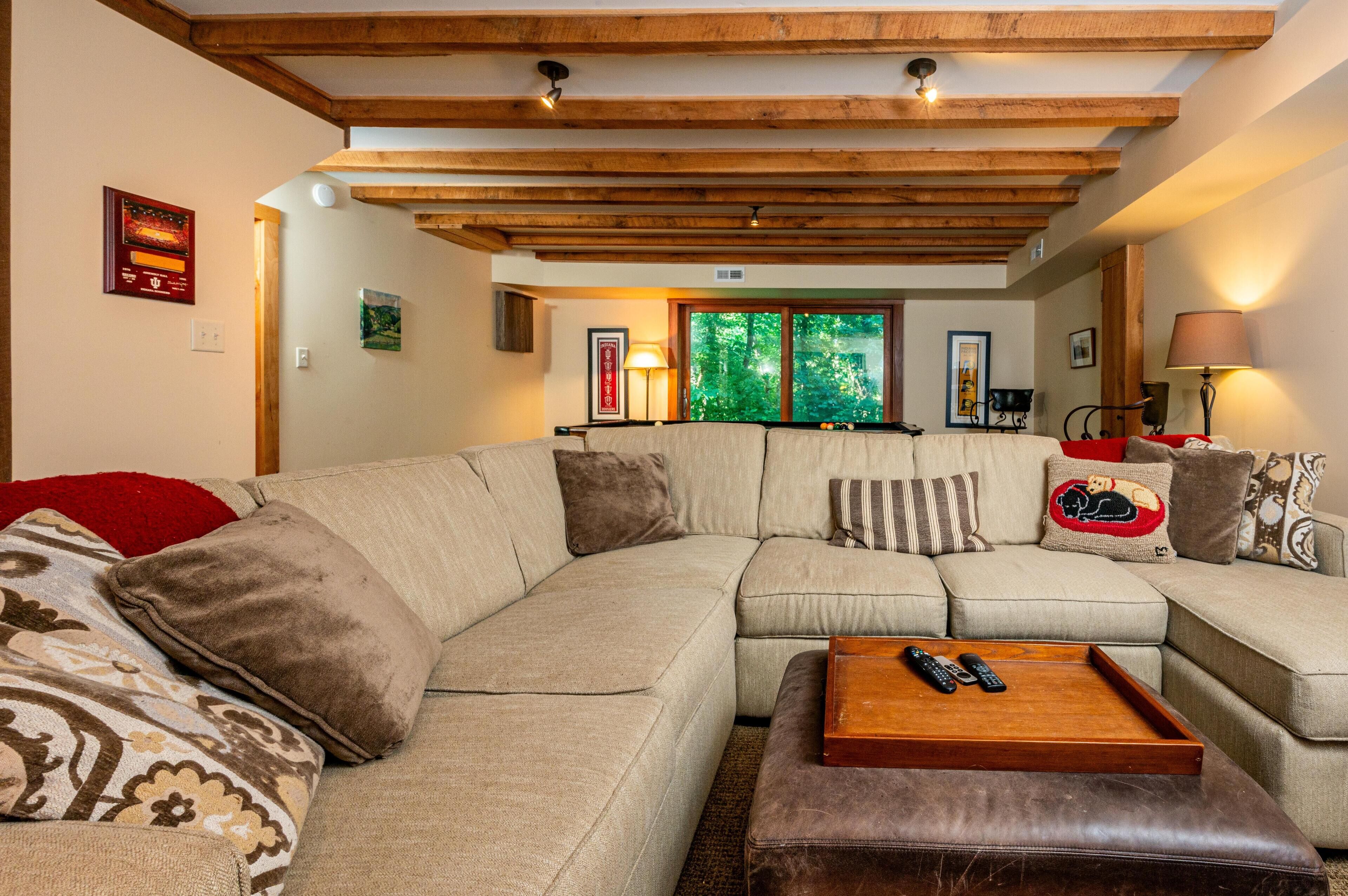 Historic Log Cabin Retreat | Hot Tub, Game Room & Near State Park - Brown County, IN