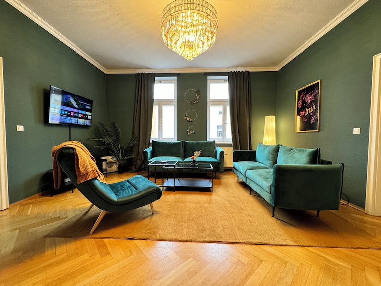 Rebelrents / Design Apartment Nahe Hauptbahnhof Und City. Familienfreundlich! - Halle (Saale)