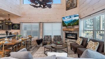 Cabana, 3 quartos | Área de estar | Smart TV