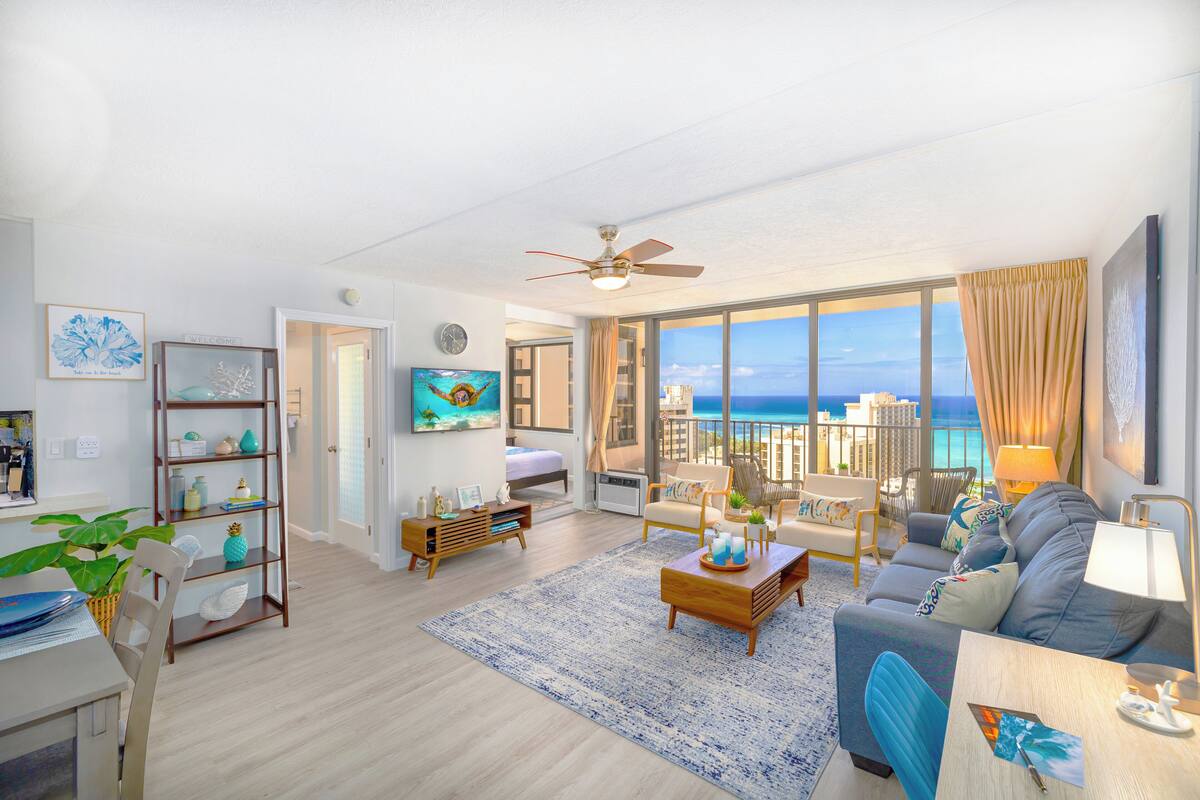 Condo premium, 1 quarto, ar-condicionado, vista para o oceano (0034) | Área de estar