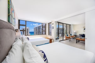 Condo premium, 1 quarto, ar-condicionado, vista para o oceano (0104) | 1 quarto, roupas de cama premium, individualmente decorados