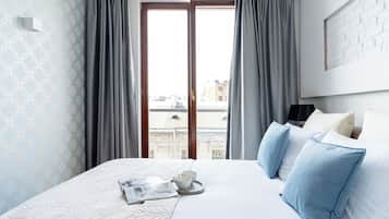 Apartamento Comfort, varanda | 2 quartos, quartos insonorizados, ferro/tábua de engomar, Wi-fi grátis