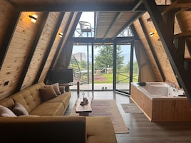 Bungalow Deluxe, vista para o mar | Sala de estar