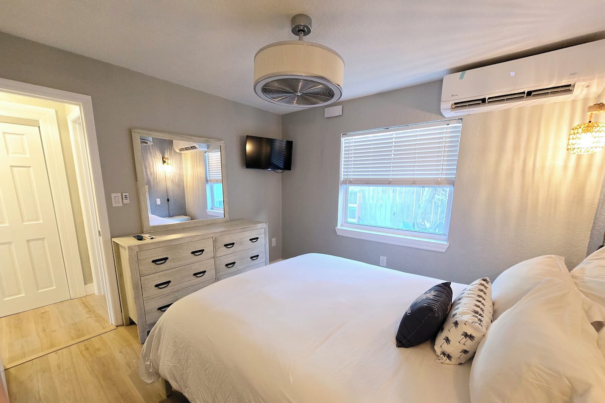 1 quarto, roupa de alta qualidade, camas de colchão pillowtop 