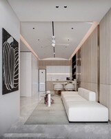 Apartamento Deluxe | Cozinha privada | Um frigorífico, um micro-ondas no espaço comum 