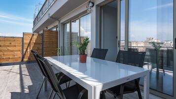Apartamento, 1 quarto, varanda, Vista para a cidade | Varanda