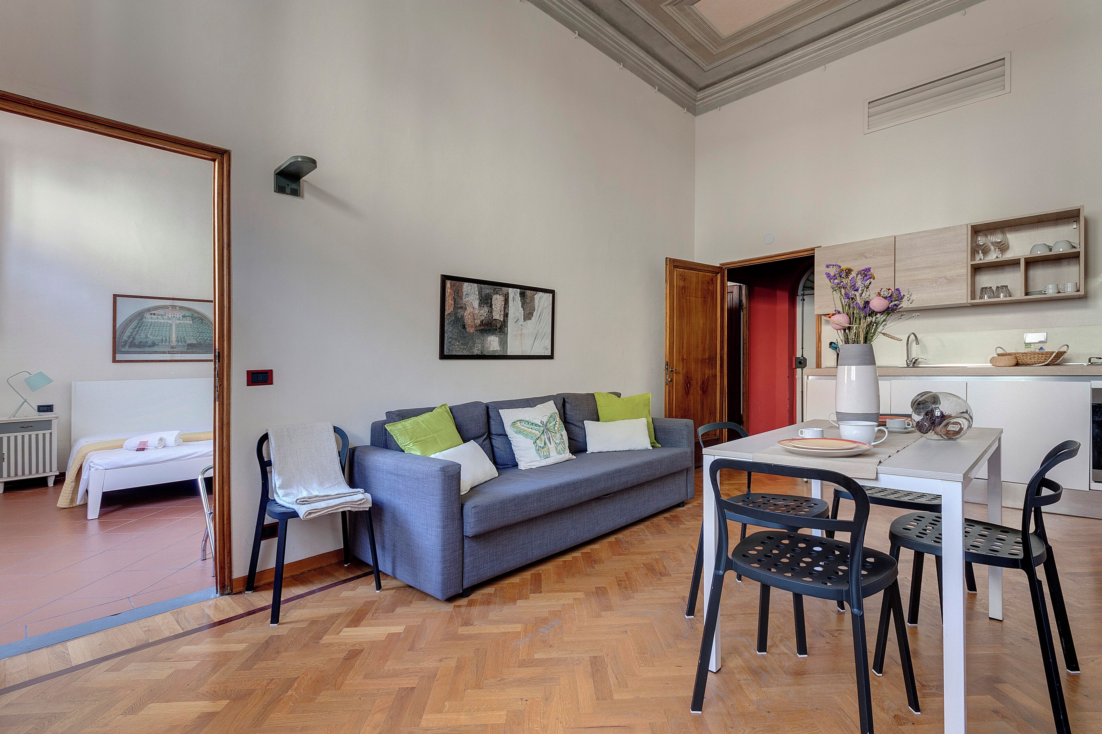 Apartamento | Área de estar | TV de tela plana 24 polegadas com canais digitais