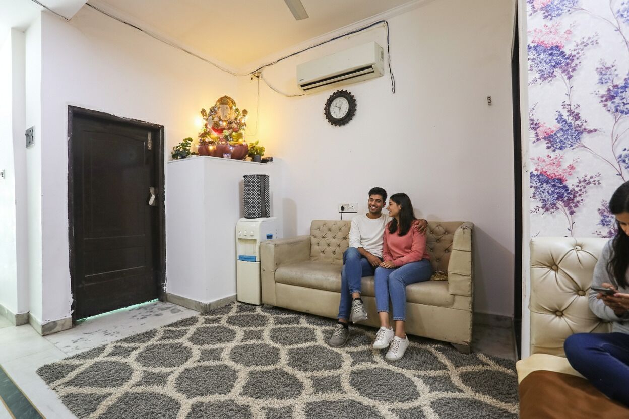 Área de estar no saguão