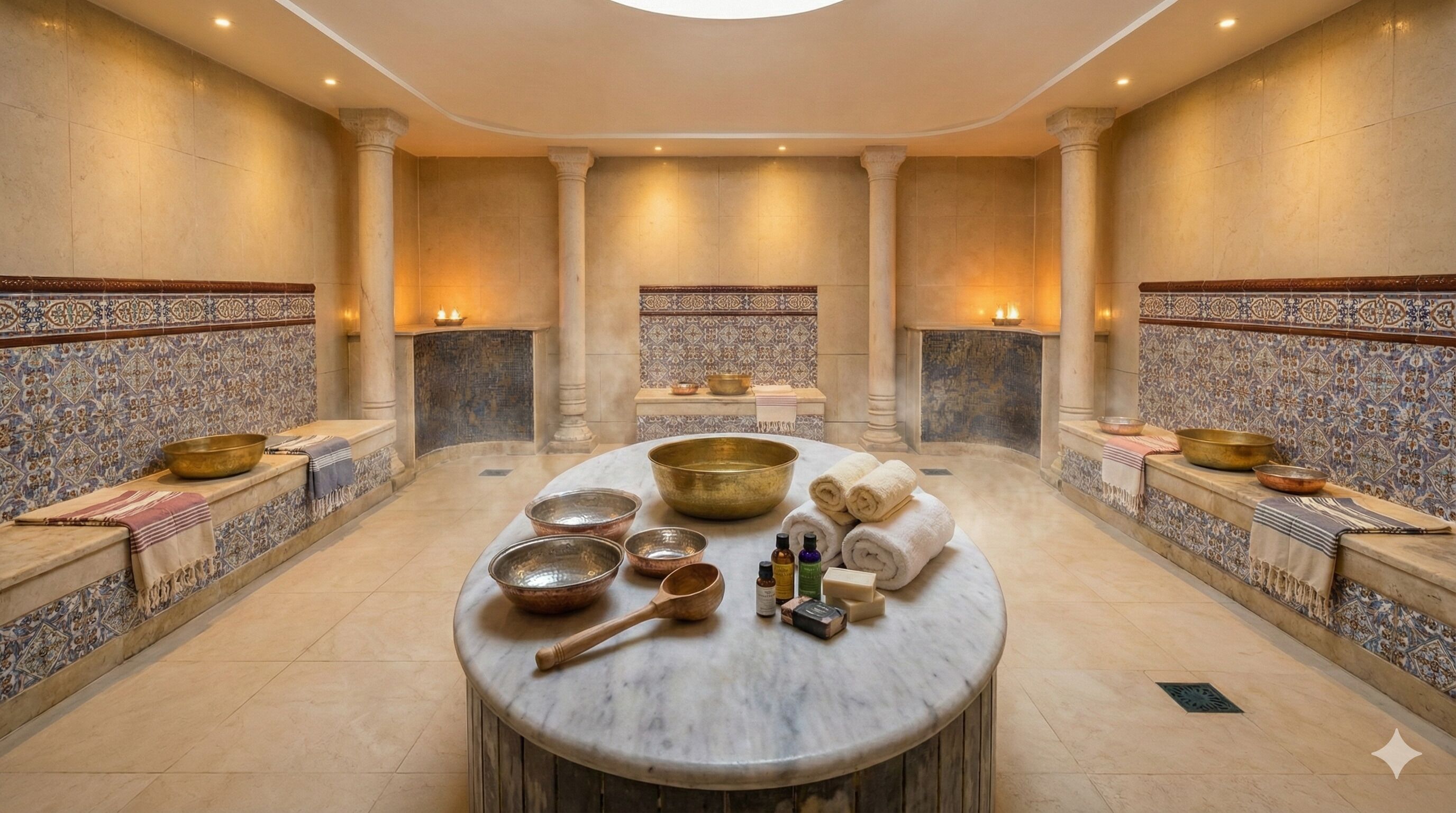 Banheira de hidromassagem, sauna a vapor, banho turco/hammam