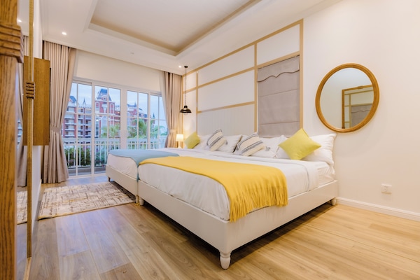 Vila família, vista para a praia | 2 quartos, escrivaninha, espaço de trabalho para notebook