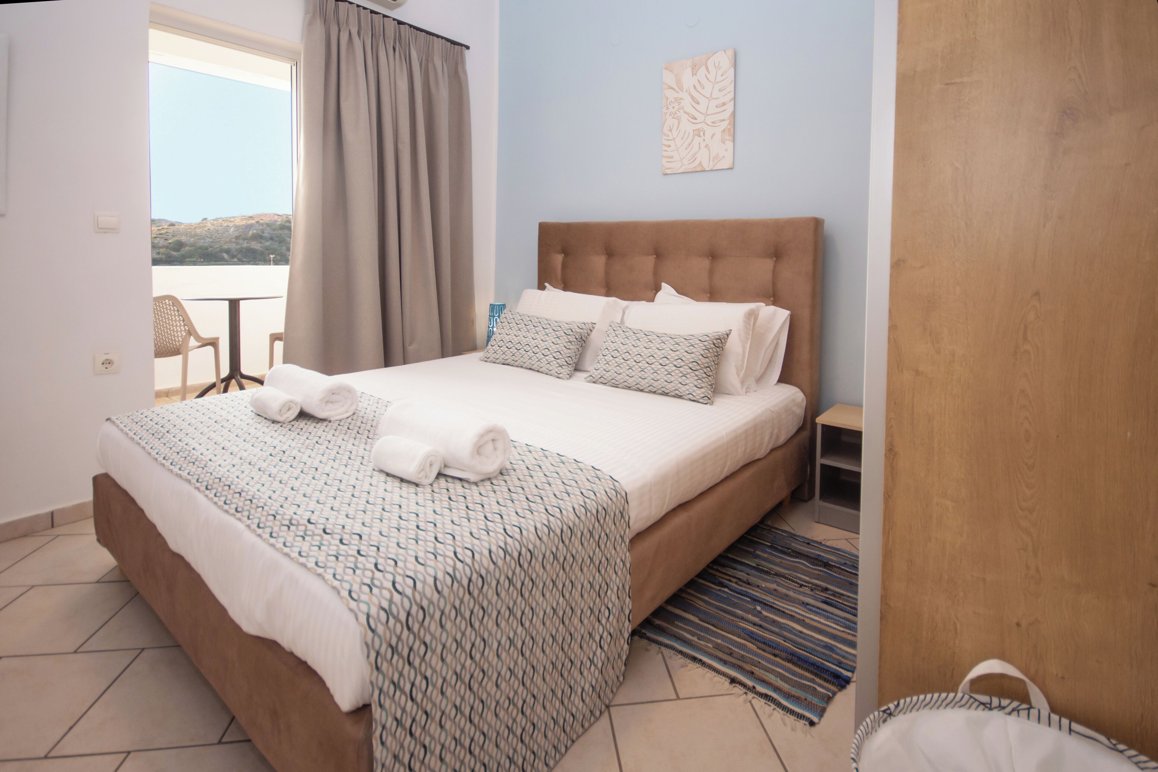 Apartamento Comfort, vista para o mar | Lençóis de algodão egípcio, roupa de alta qualidade 