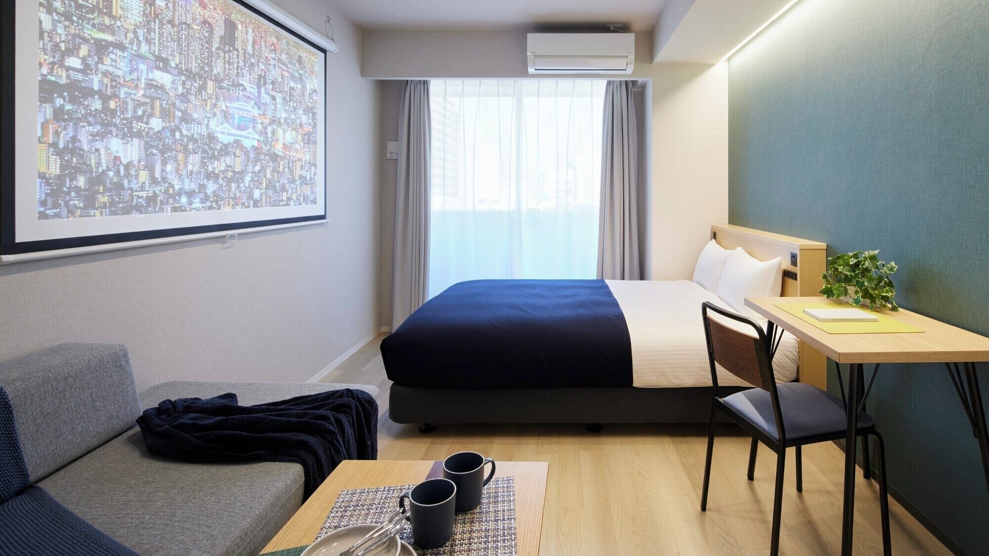 Apartamento standard, 1 cama de casal e sofá-cama, para não fumantes, cozinha | 1 quarto, escrivaninha, cortinas blackout, ferros/tábuas de passar roupa