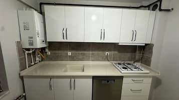 Geladeira grande, cooktop, lava-louças