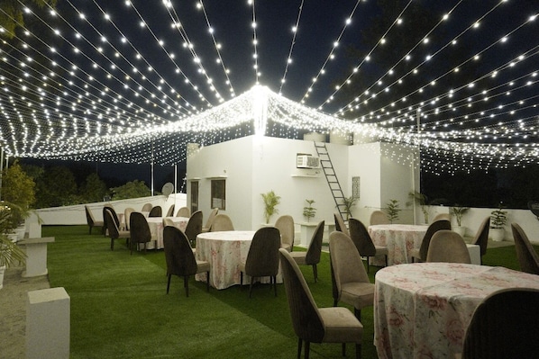 Área externa para banquete