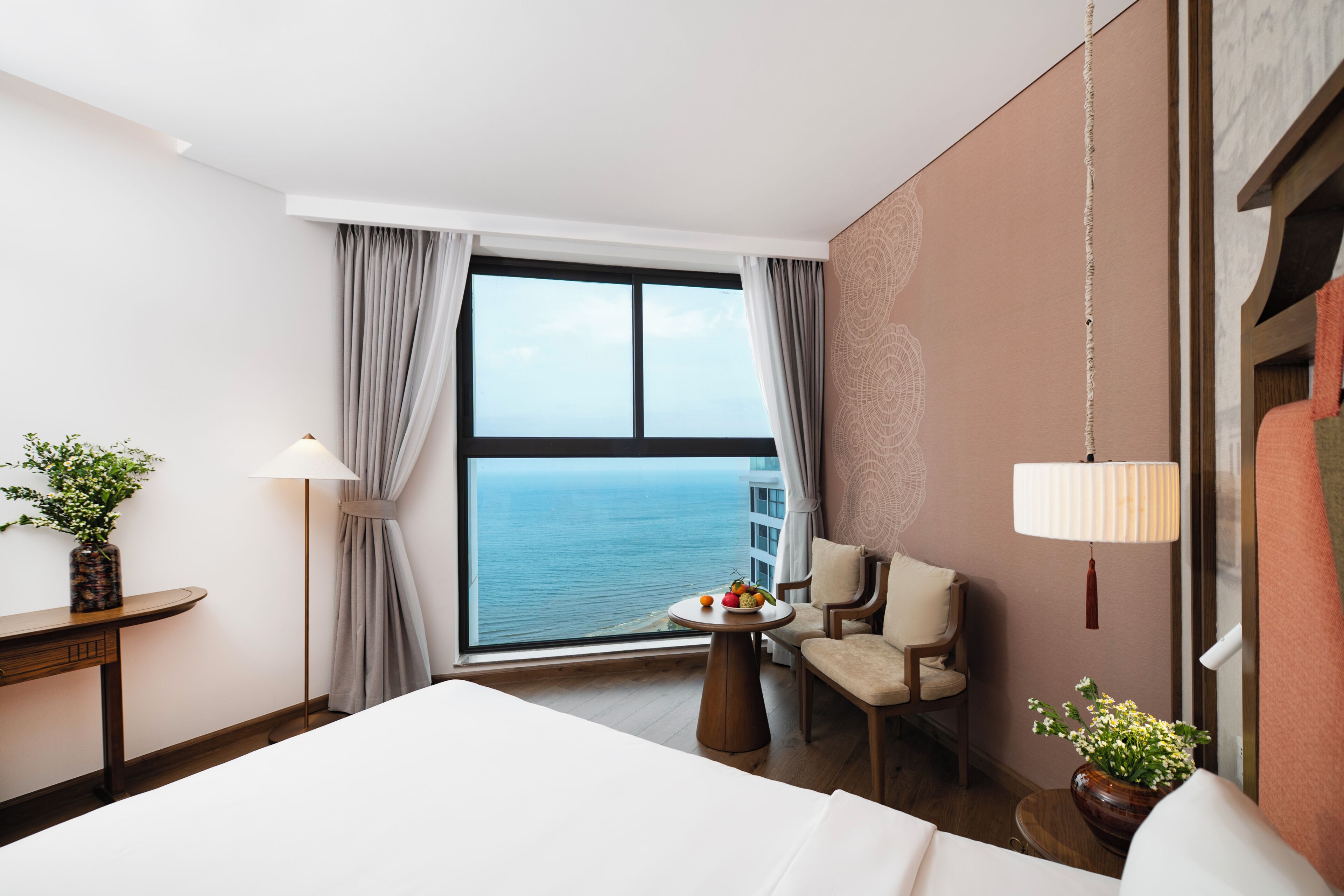 Quarto Twin Premier, vista para o oceano | Roupa hipoalergénica, camas de colchão Select Comfort, minibar 