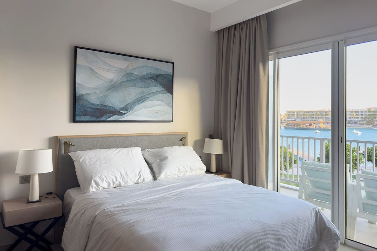 Apartamento Sénior, vista para o mar | 1 quarto, Wi-fi grátis, roupa de cama fornecida
