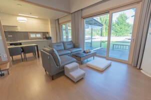 Woof House | Sala de estar | Televisor LED, Netflix, filmes em estreia, filmes pagos 