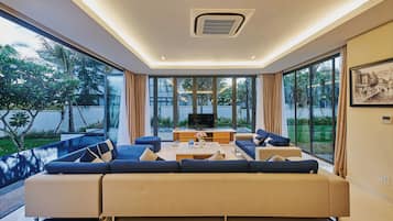 Vila superluxo, vista para a praia | Área de estar | Impressoras