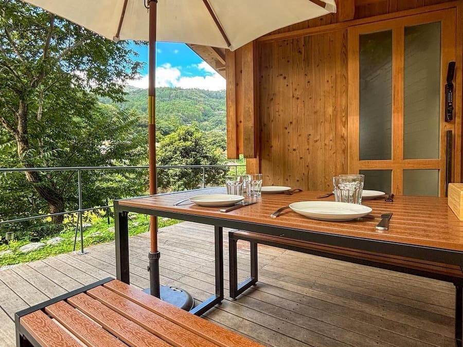 Cabana de Madeira Comfort, vista para a montanha | Terraço/pátio interior