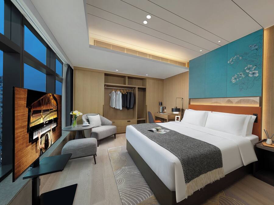 Suite Premier, 1 quarto | Cofre no quarto, secretária, cortinas/cortinados opacos, Wi-fi grátis