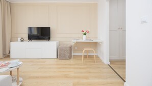 Apartamento, 1 quarto, sacada | Sala de estar