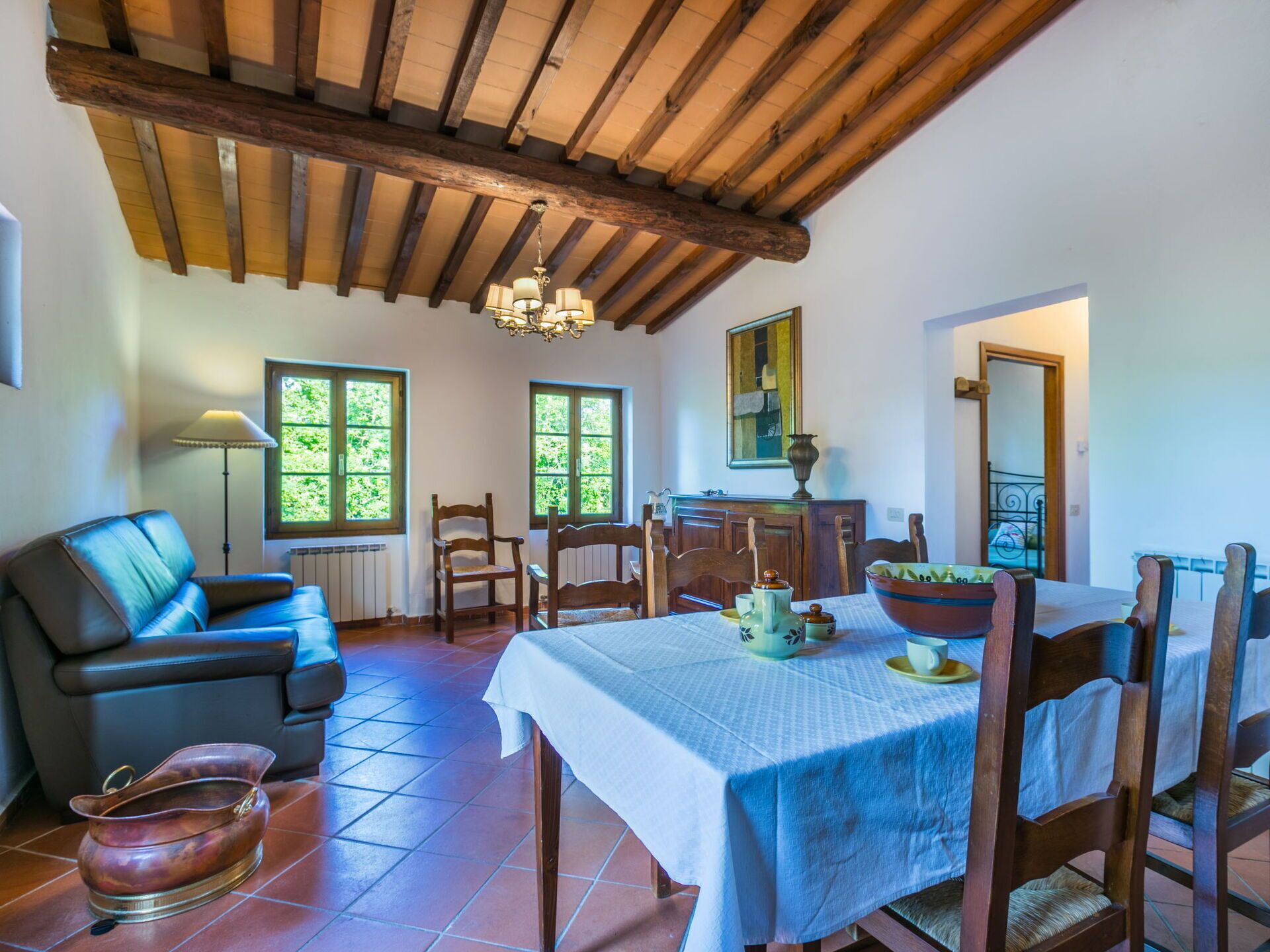 Lovely Apartment In Villa For 4 Guests With A/c, Pool, Wifi, Tv, Patio And Panoramic View - Monteriggioni
